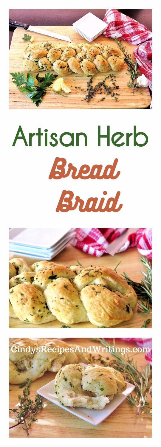 Artisan Herb Bread Braid #BreadBakers
