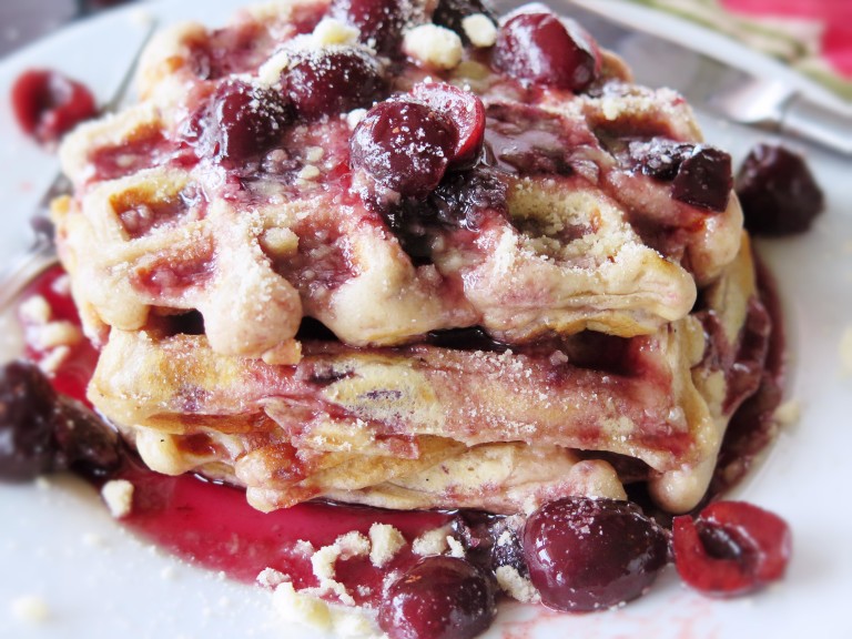 Oh My Cherry Pie Waffles #WaffleWeek2017