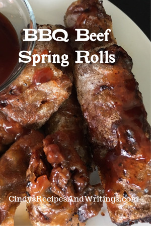 BBQ Beef Spring Rolls #BBQWeek Cindy's Recipes and Writings