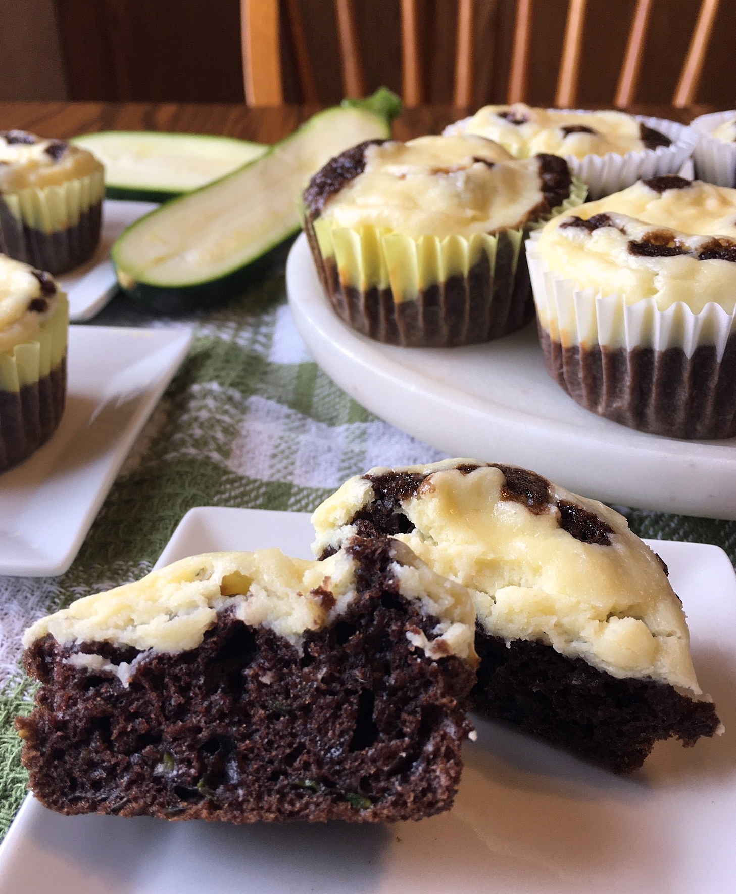 Chocolate Zucchini Cream Cheese Cupcakes - Cindy's Recipes and Writings
