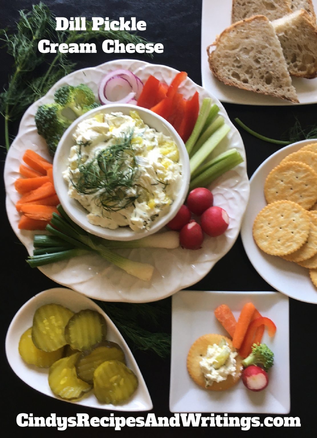 Dill Pickle Cream Cheese #BrunchWeek - Cindy's Recipes and Writings